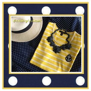 J. Crew | Tops | Nwt Jcrew Striped Tshirt With Anchor Patch | Poshmark